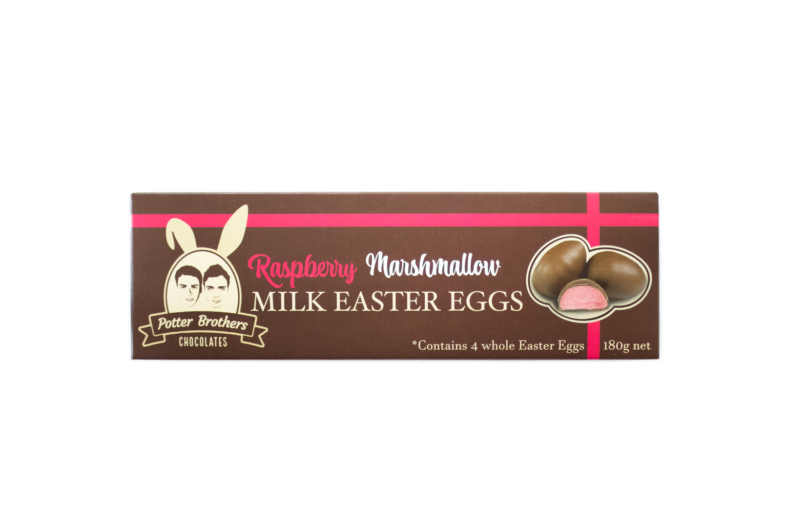 Whole Raspberry Marshmallow Easter Eggs 4 Pack – Potter Brothers